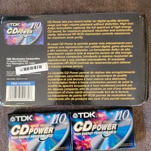 Media | Tdk Cd Power 11 High Bias Iec Ii Type Ii Audio Cassette Tapes | Poshmark